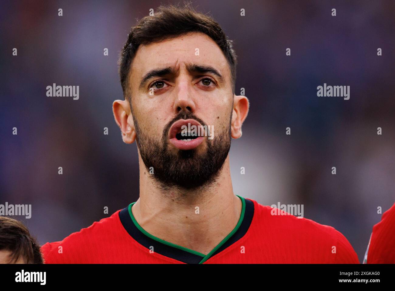 Bruno Fernandes seen during UEFA Euro 2024 game between national teams ...
