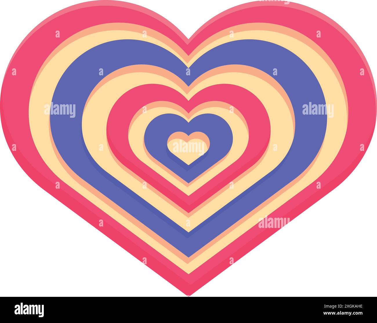 Colorful heart shape creating a tunnel effect, perfect for valentine's ...