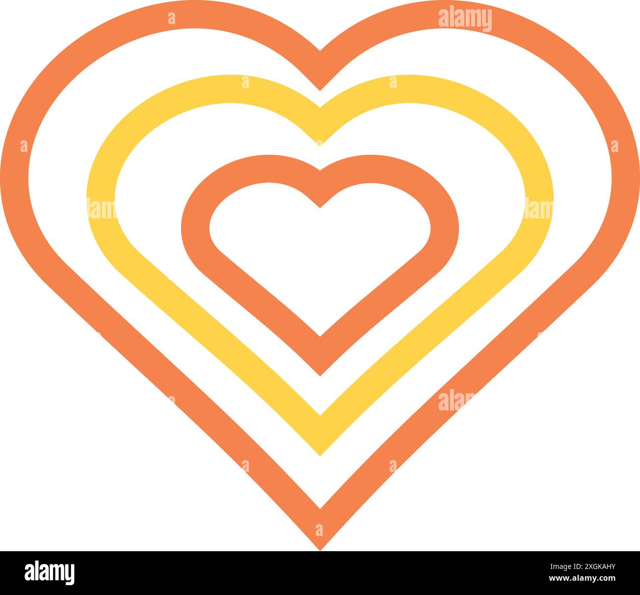 Illustration of a heart with a color gradient, symbolizing love ...
