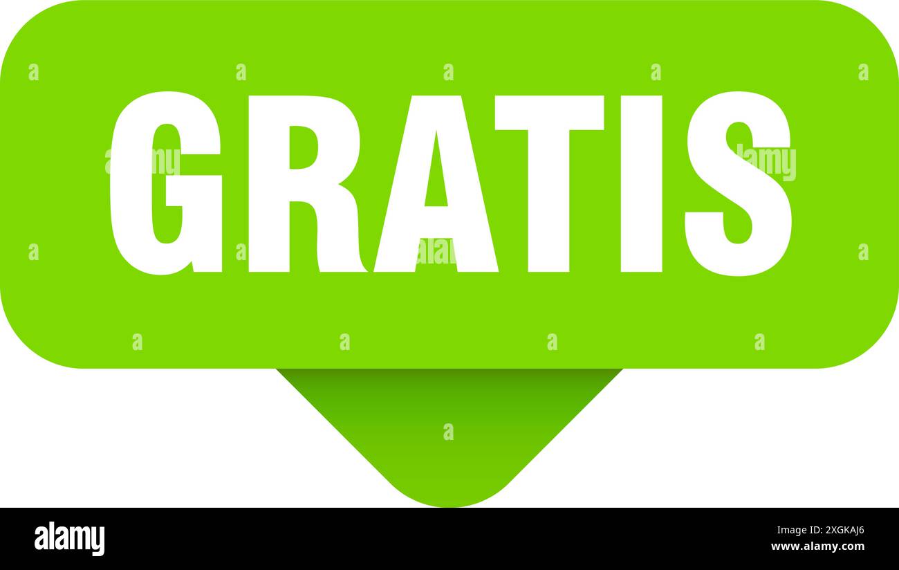 gratis sticker. gratis sign on transparent background. rectangular ...