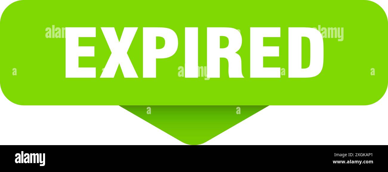 expired sticker. expired sign on transparent background. rectangular ...