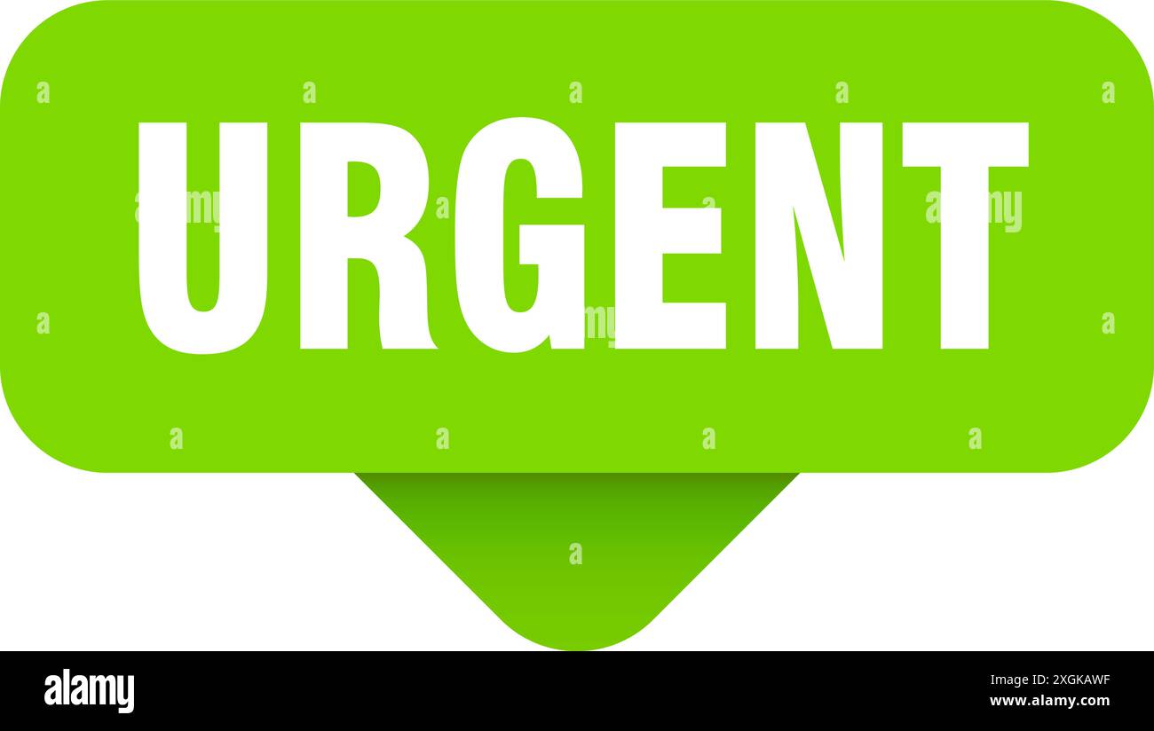 urgent sticker. urgent sign on transparent background. rectangular ...