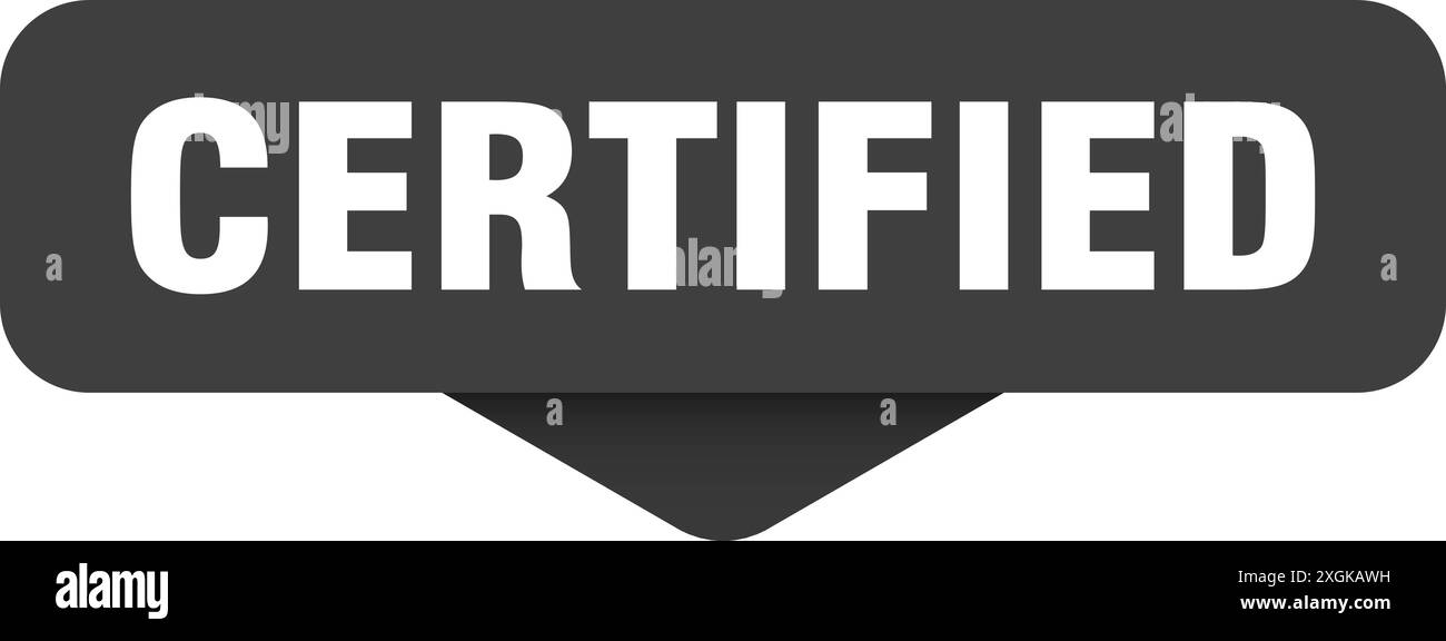 certified sticker. certified sign on transparent background ...