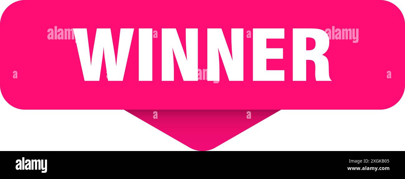 winner sticker. winner sign on transparent background. rectangular ...