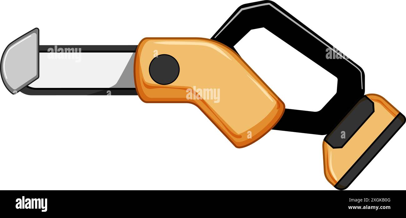 cut chainsaw cartoon vector illustration Stock Vector Image & Art - Alamy