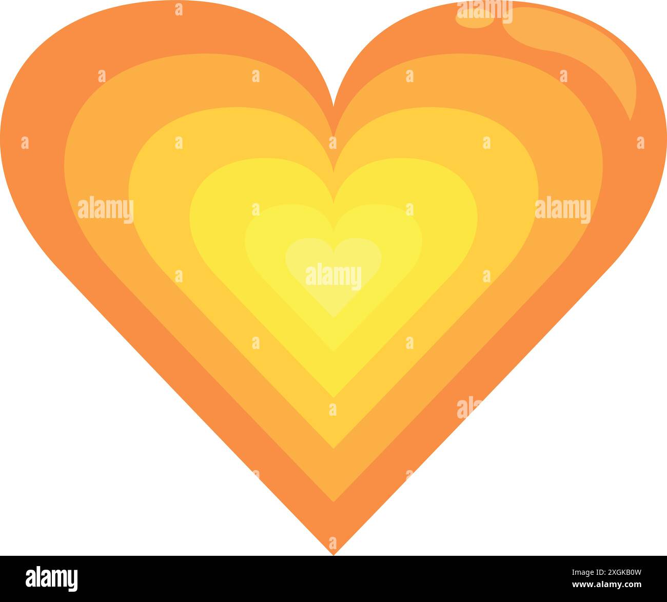 Big orange heart is getting bigger and bigger from the inside out ...