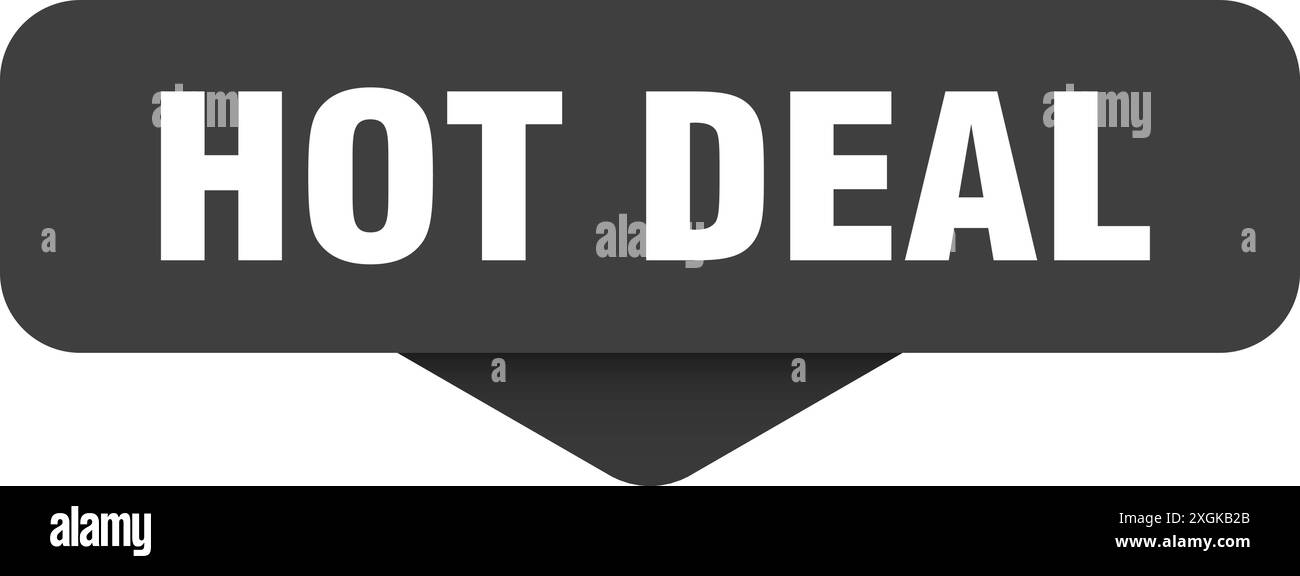 hot deal sticker. hot deal sign on transparent background. rectangular ...