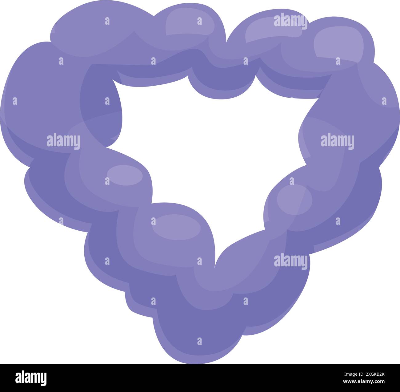 Purple slime is forming a heart shape on a white background Stock ...