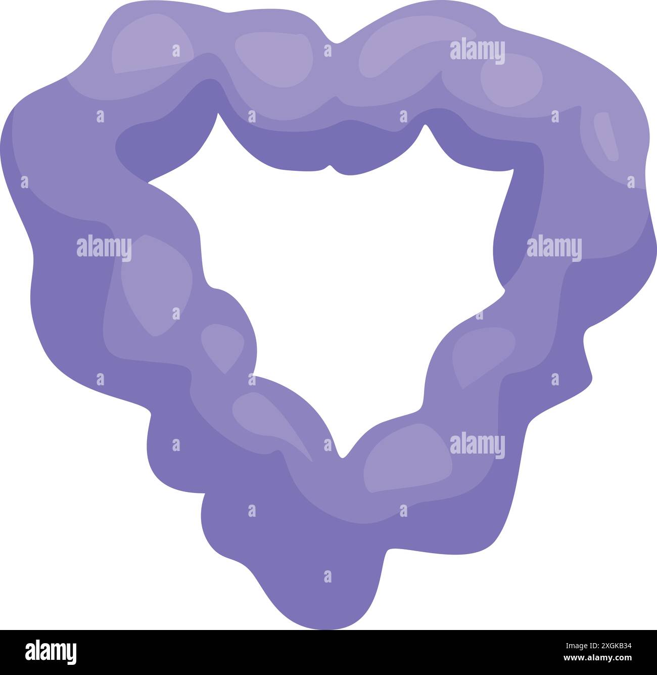 Cartoon illustration of purple slime forming a heart shape Stock Vector ...
