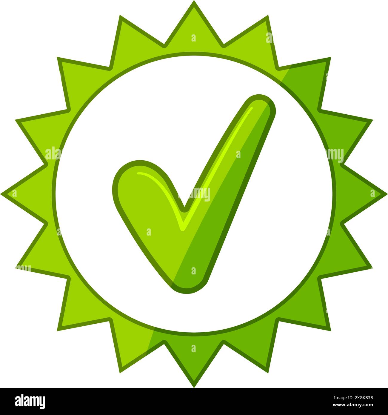 correct check mark cartoon vector illustration Stock Vector Image & Art ...