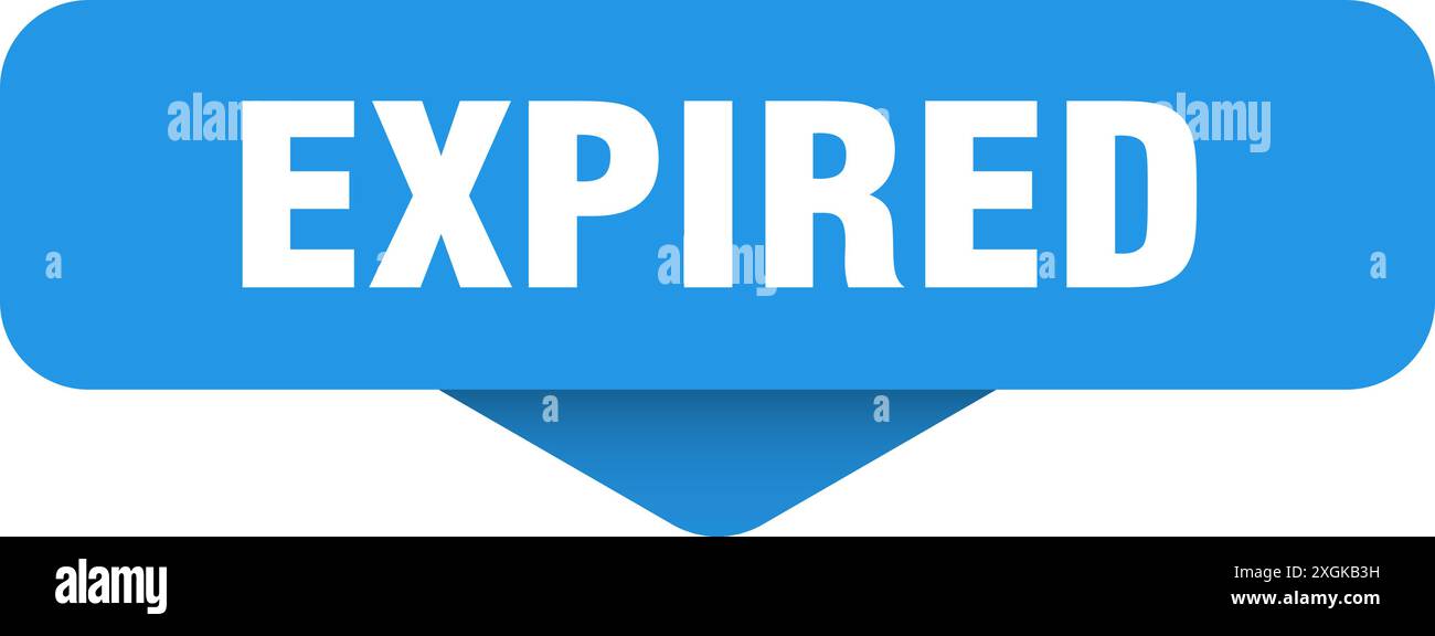 expired sticker. expired sign on transparent background. rectangular ...