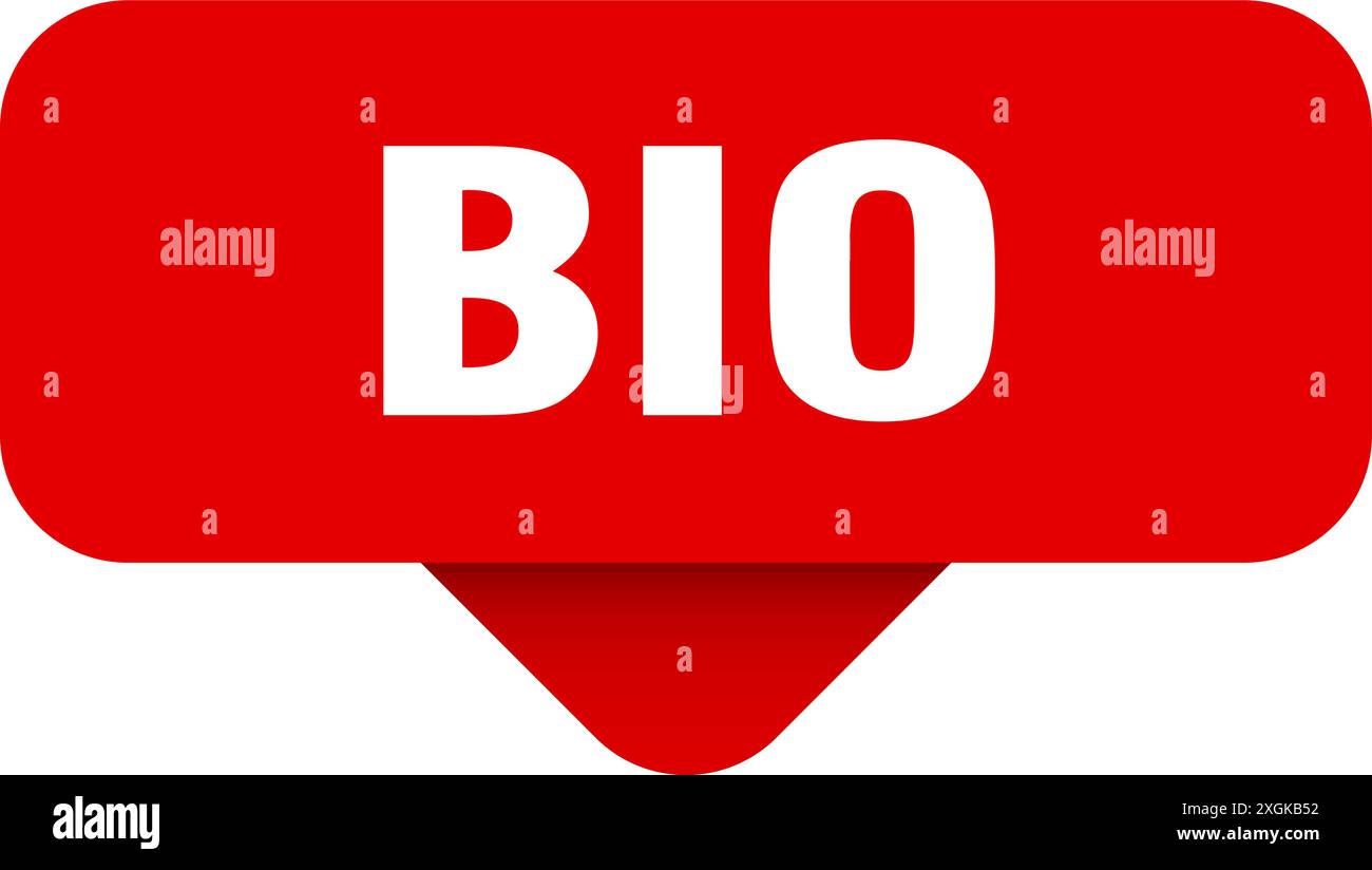 bio sticker. bio sign on transparent background. rectangular button ...