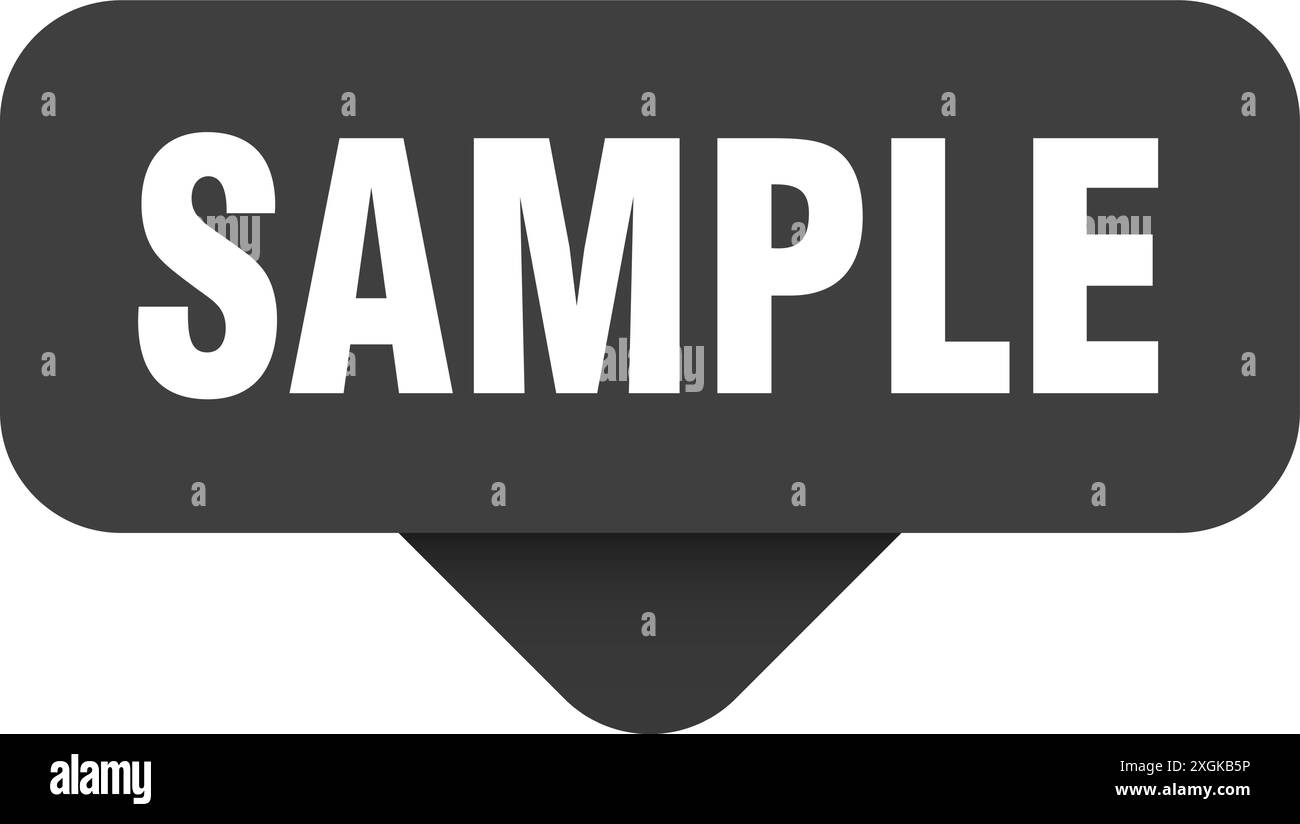 sample sticker. sample sign on transparent background. rectangular ...