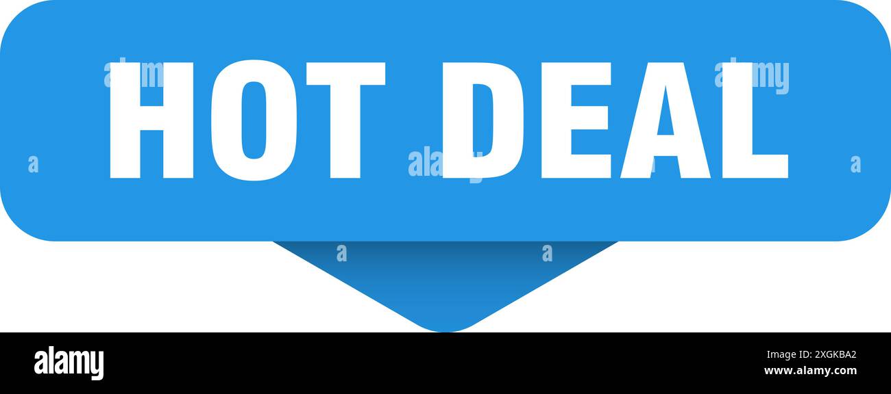 hot deal sticker. hot deal sign on transparent background. rectangular ...