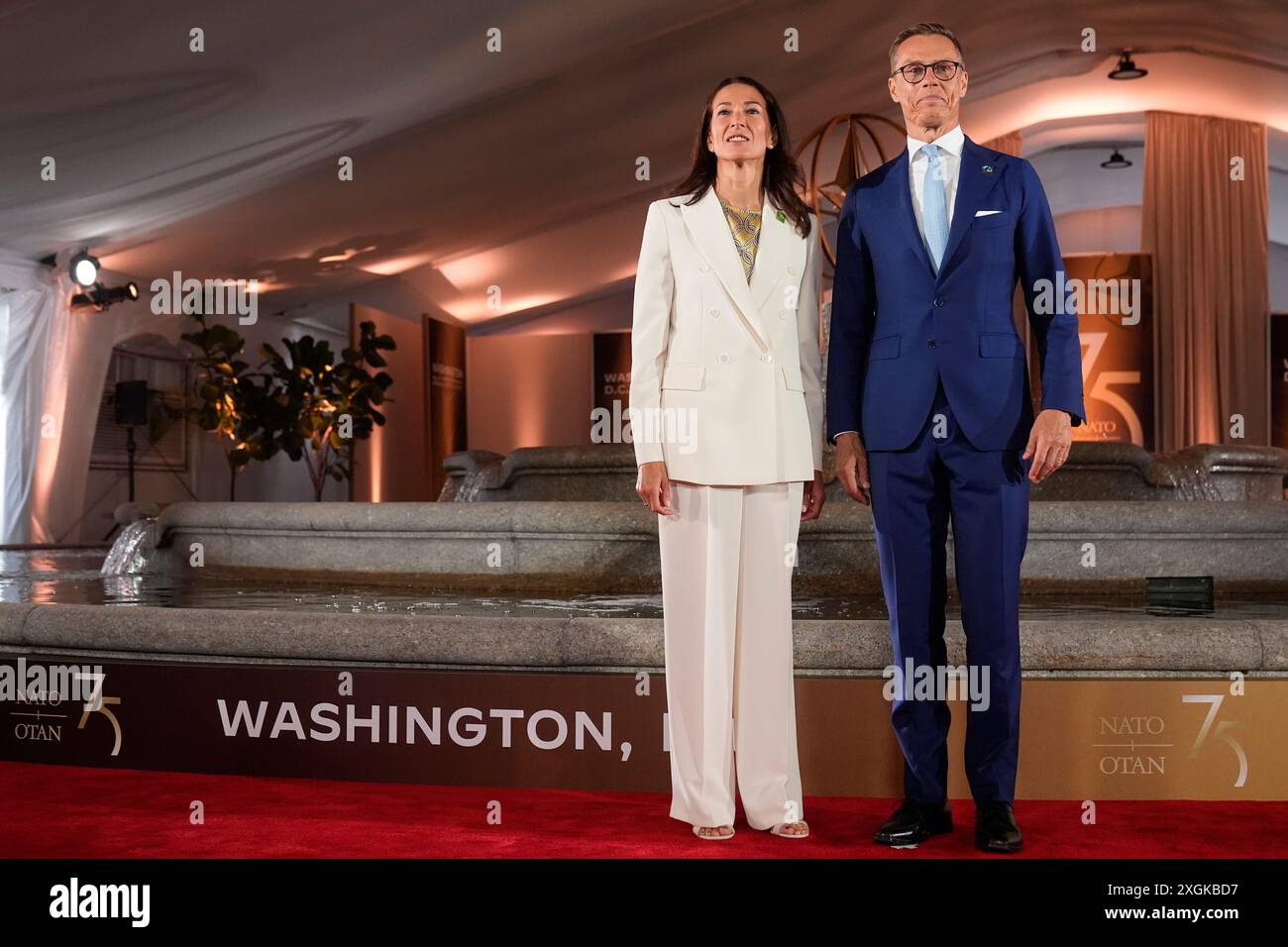 Finland's President Alexander Stubb and his wife Suzanne Innes-Stubb ...