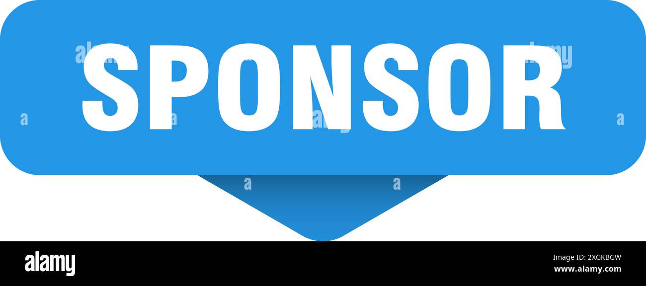 sponsor sticker. sponsor sign on transparent background. rectangular ...
