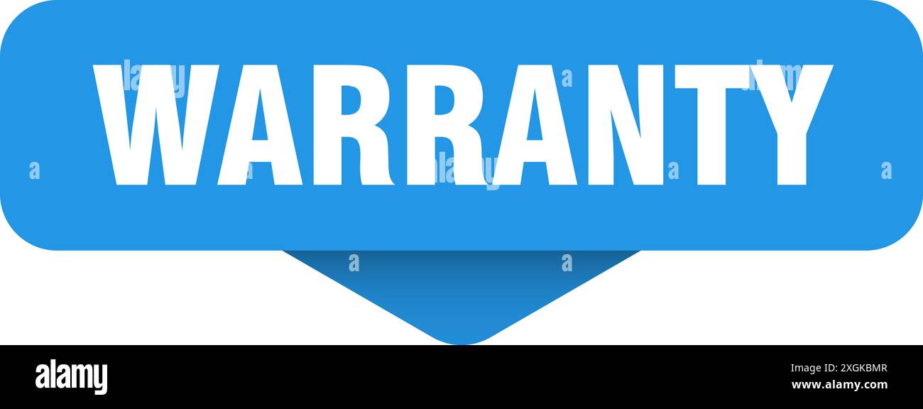 warranty sticker. warranty sign on transparent background. rectangular ...
