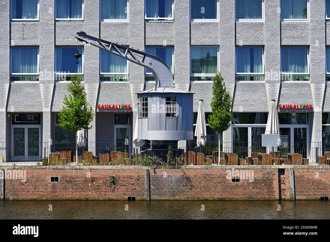 Historischer Hafenkran an der Serrahnstraße in Bergedorf, Hamburg ...