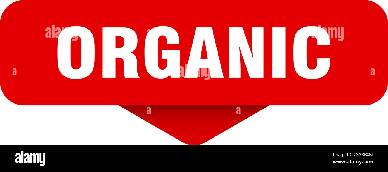 organic sticker. organic sign on transparent background. rectangular ...
