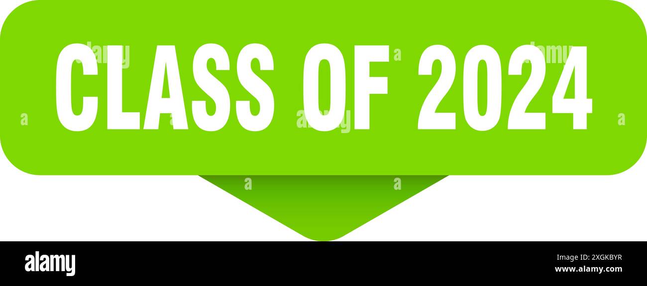 class of 2024 sticker. class of 2024 sign on transparent background ...