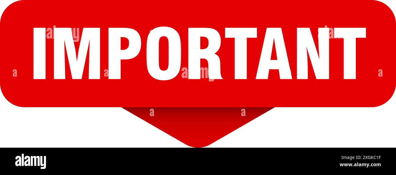 important sticker. important sign on transparent background ...
