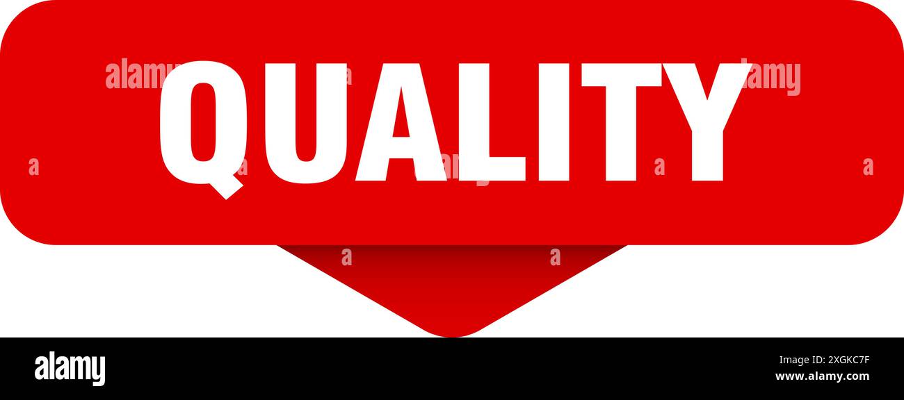 quality sticker. quality sign on transparent background. rectangular ...