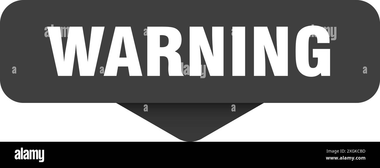 warning sticker. warning sign on transparent background. rectangular ...