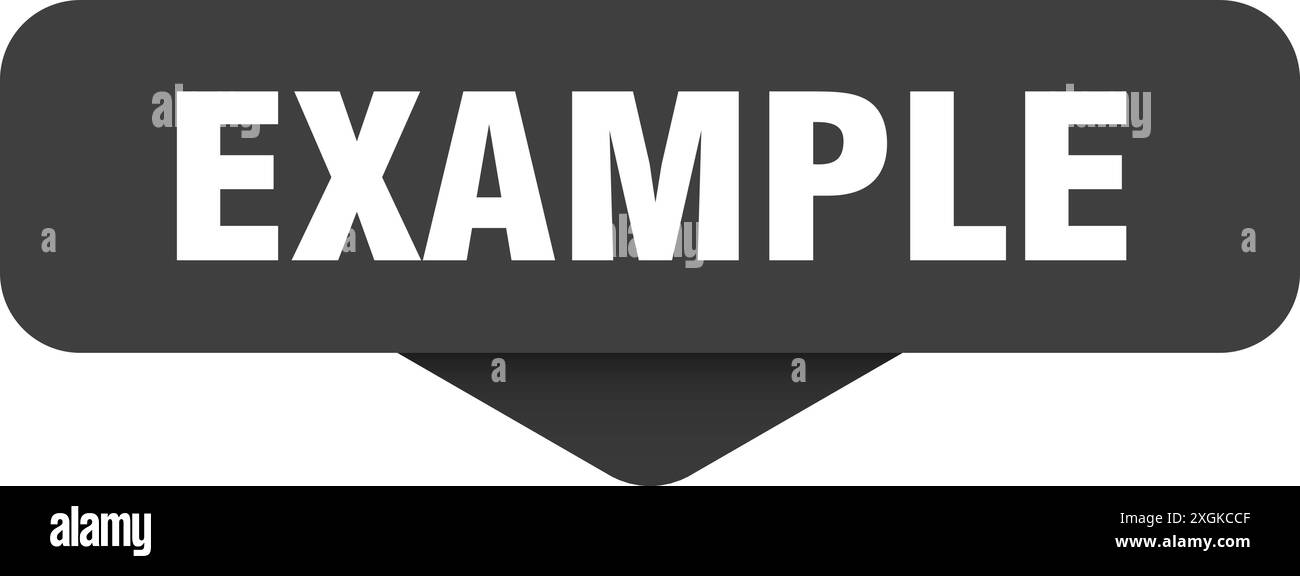 example sticker. example sign on transparent background. rectangular ...