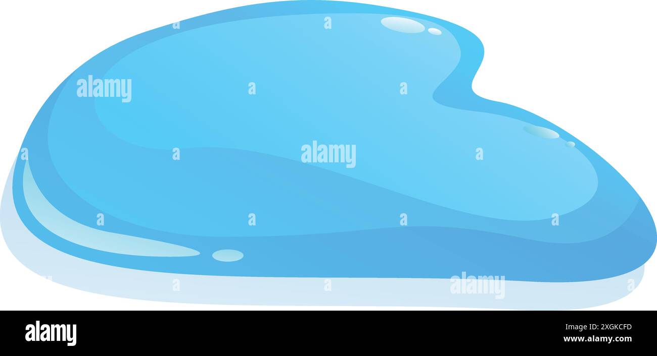 Cartoon style blue liquid puddle is spreading on the floor Stock Vector ...