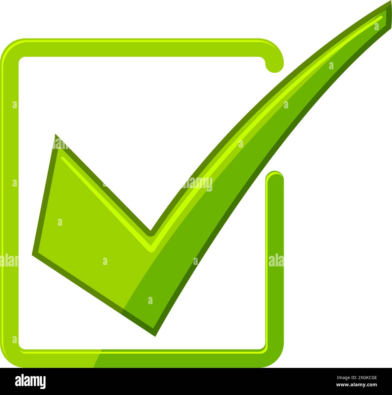list check mark cartoon vector illustration Stock Vector Image & Art ...