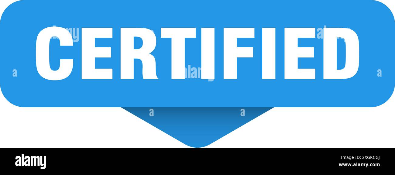 certified sticker. certified sign on transparent background ...