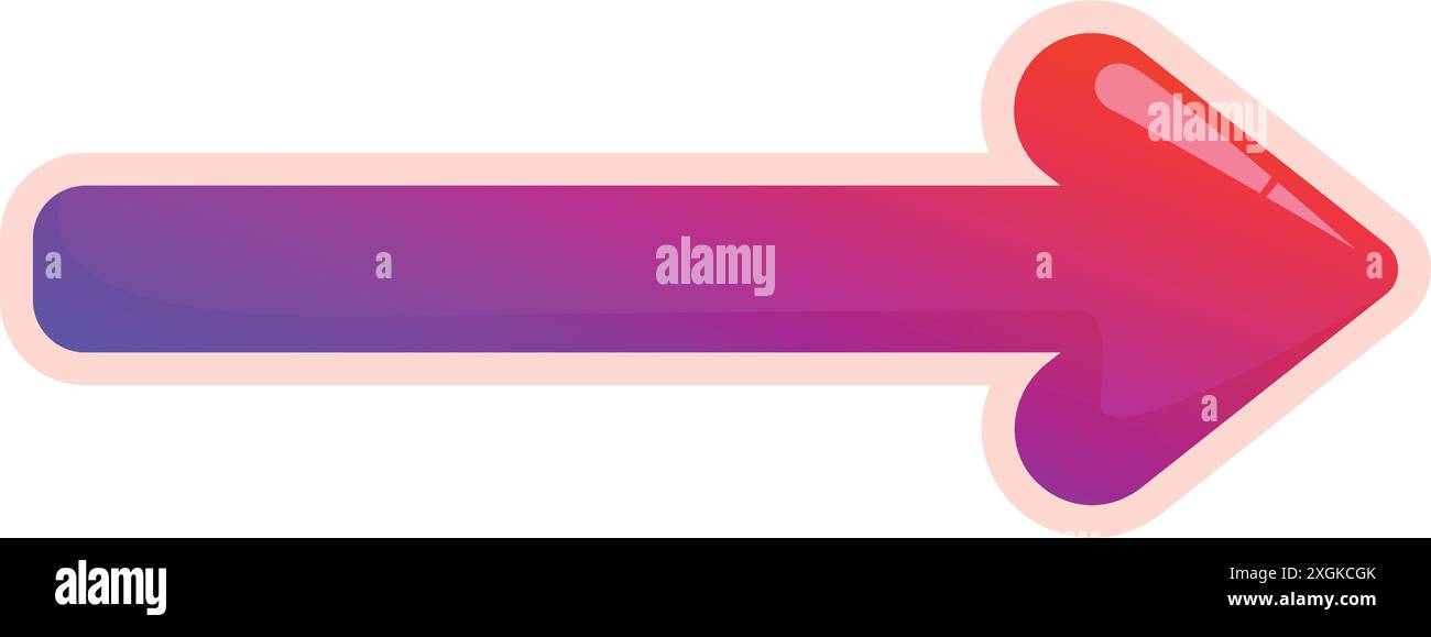 Gradient arrow is pointing to the right, featuring rounded corners and ...
