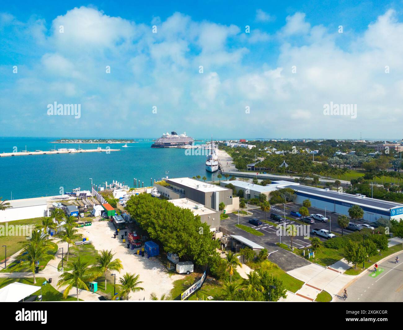 Key West, Florida - March 9, 2024: Aerial view of Key West Florida near ...