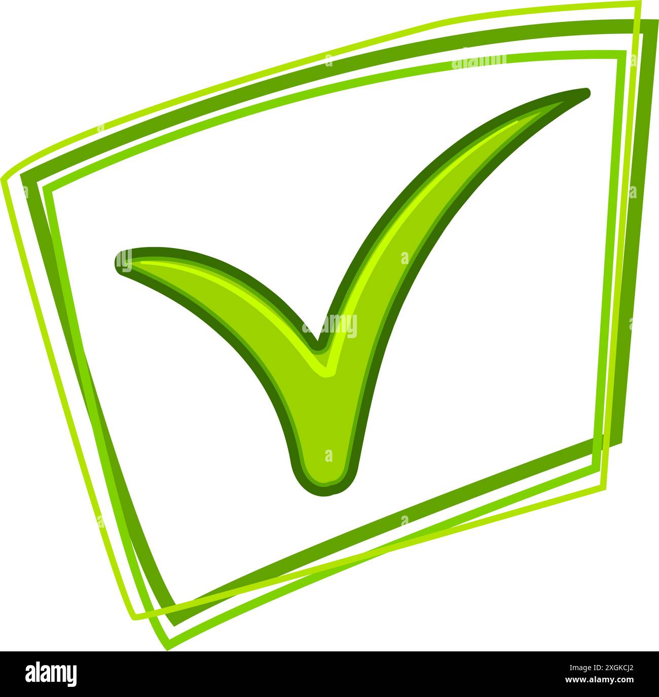 vote check mark cartoon vector illustration Stock Vector Image & Art ...