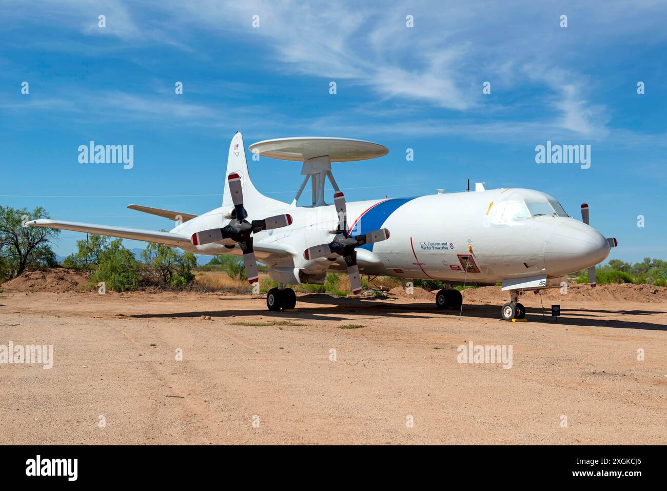 Lockheed P3 Orion aircraft of the Department of Homeland Security at ...