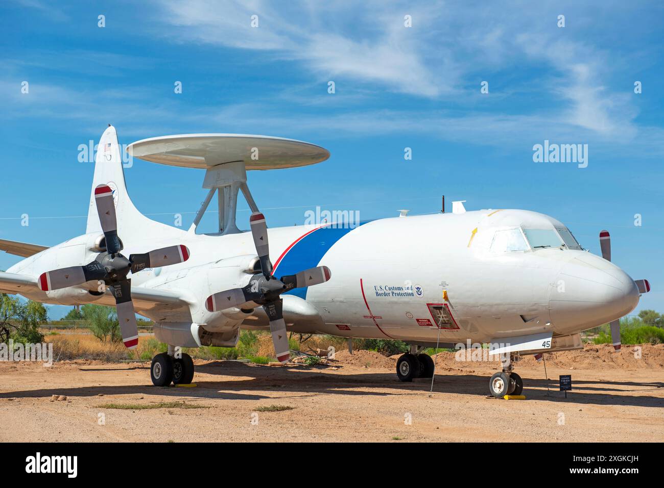 Lockheed P3 Orion aircraft of the Department of Homeland Security at ...