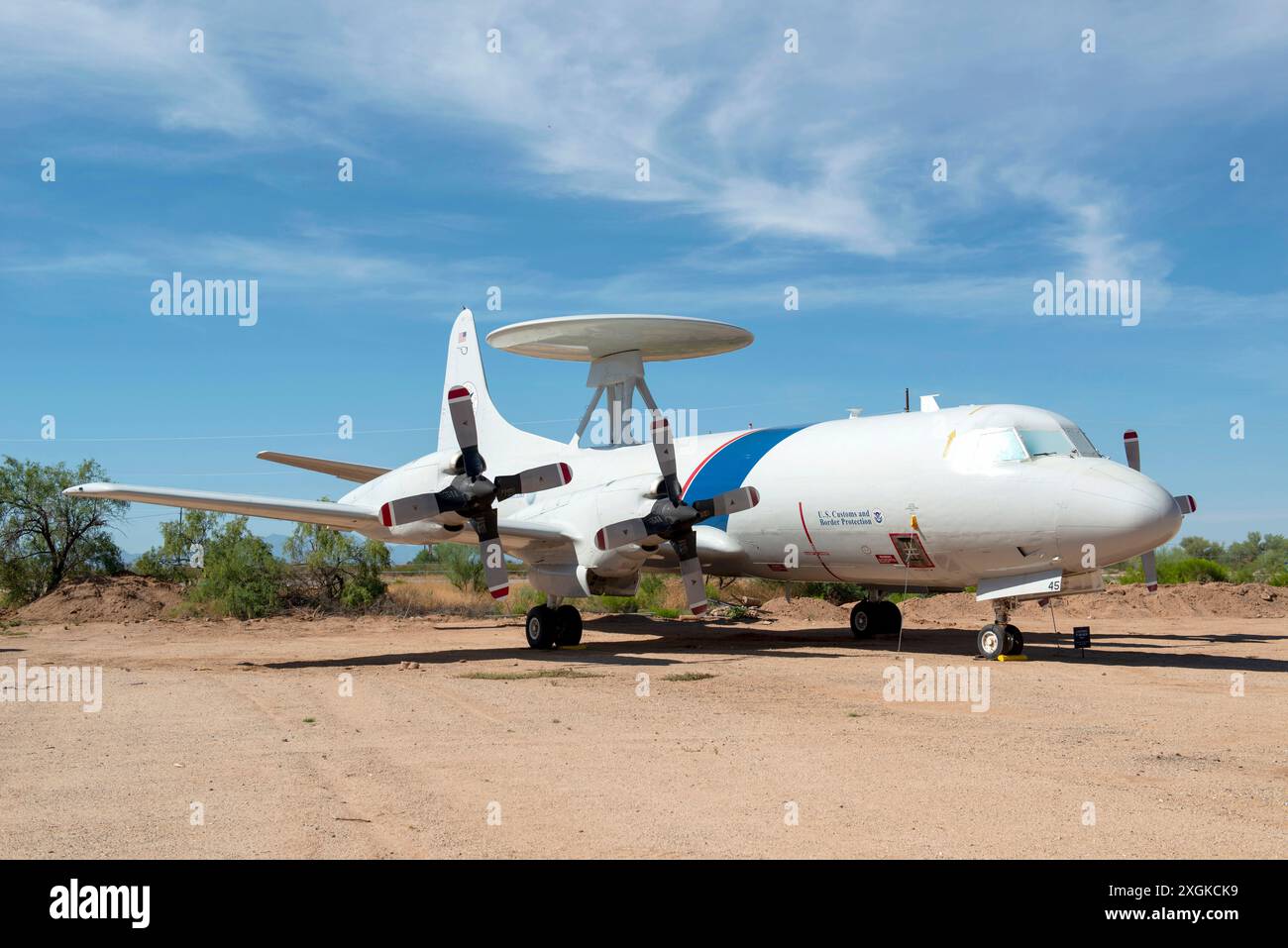 Lockheed P3 Orion aircraft of the Department of Homeland Security at ...