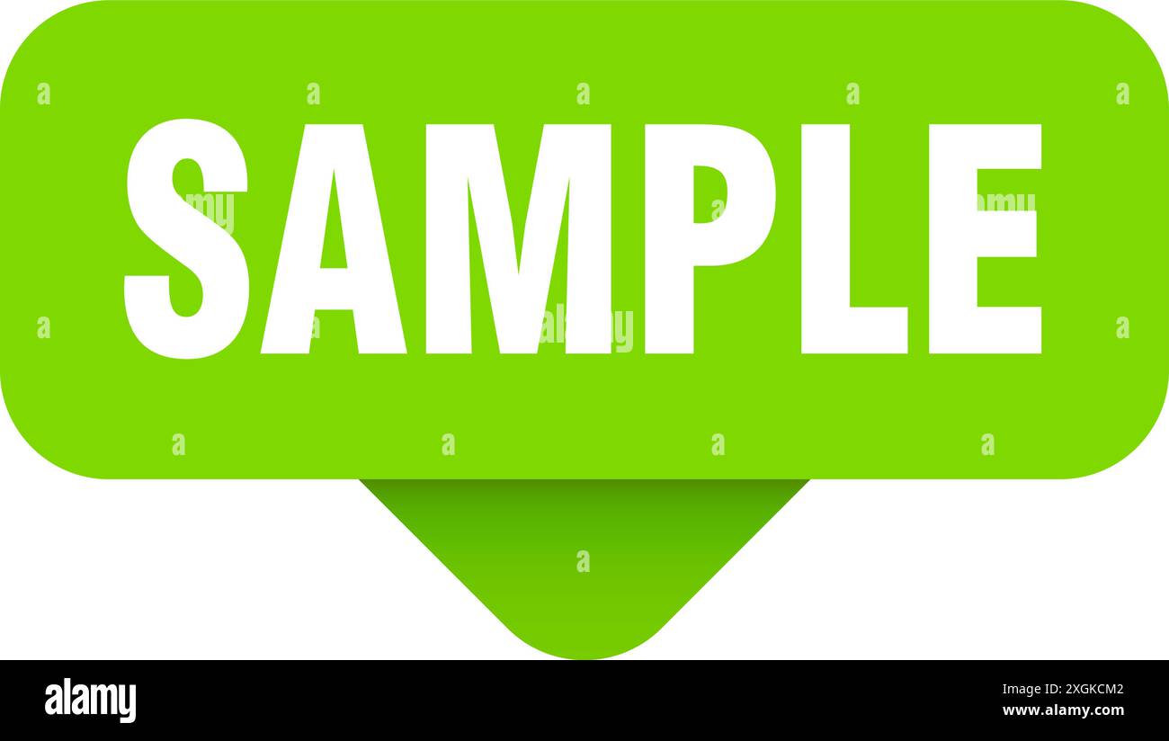 sample sticker. sample sign on transparent background. rectangular ...