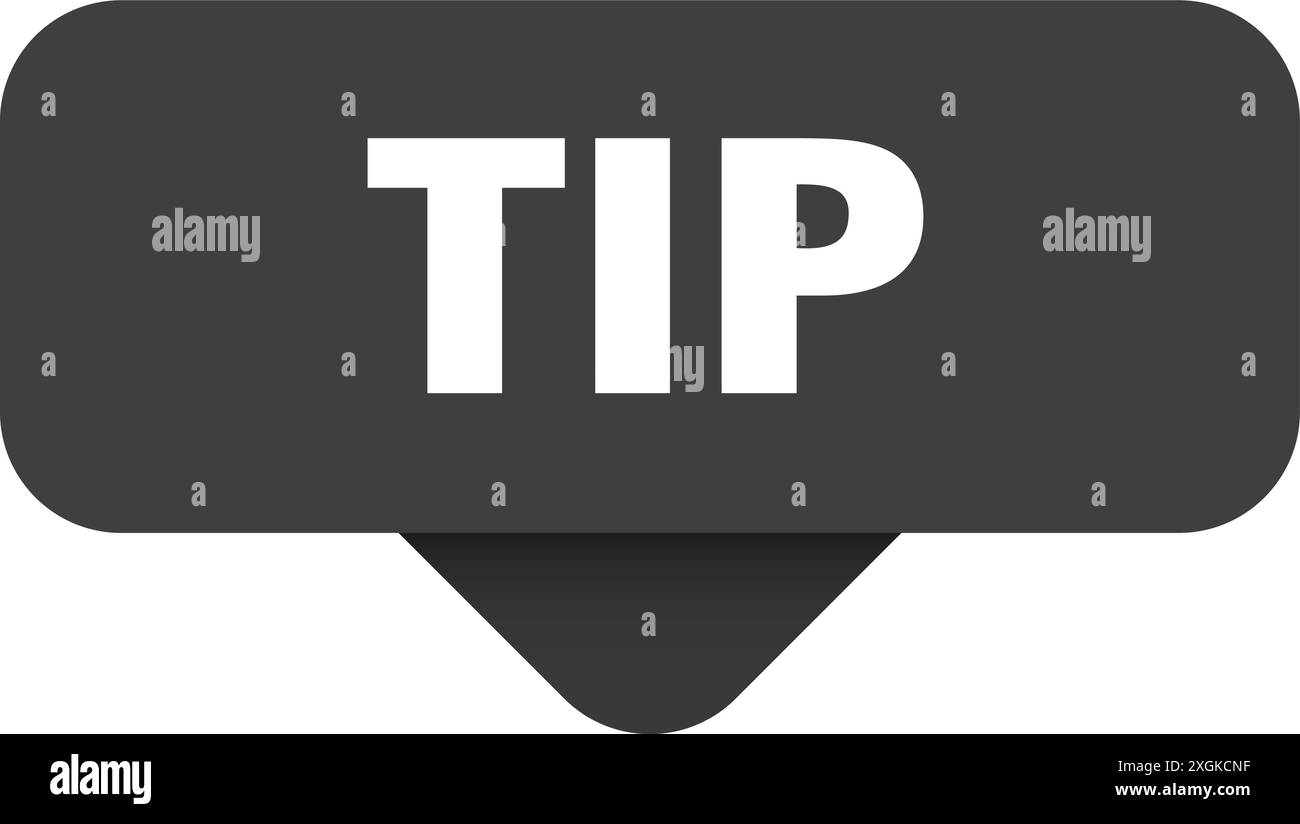 tip sticker. tip sign on transparent background. rectangular button ...