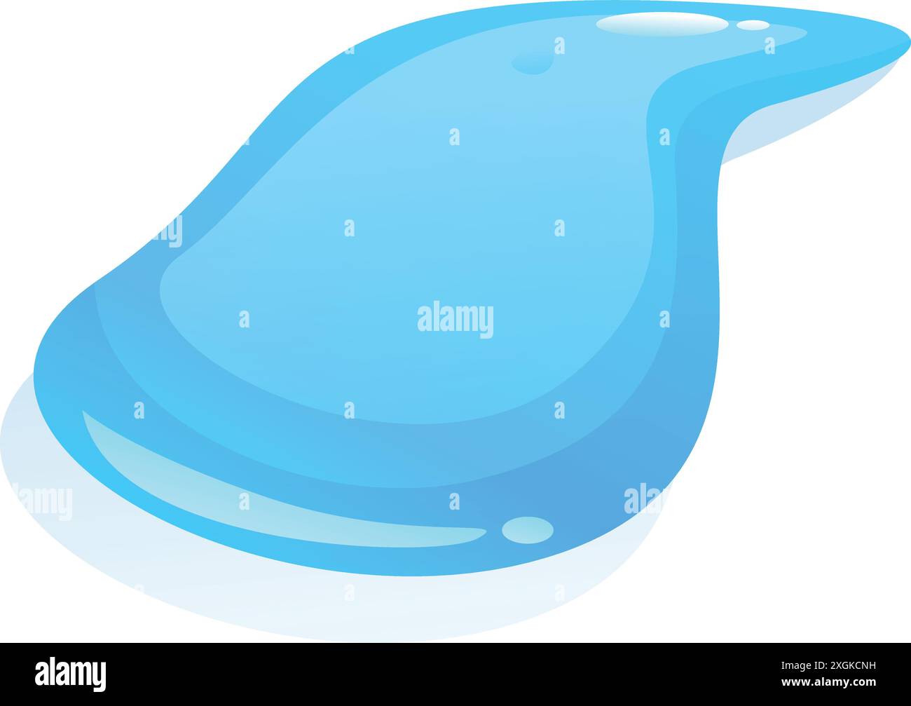 Cartoon blue liquid puddle flowing on the ground Stock Vector Image ...