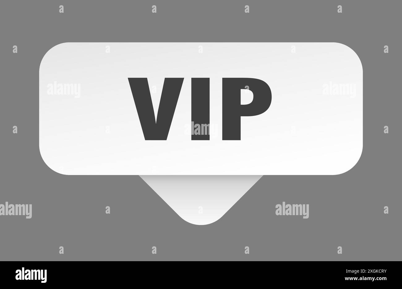 vip sticker. vip sign isolated on gray background. rectangular button ...