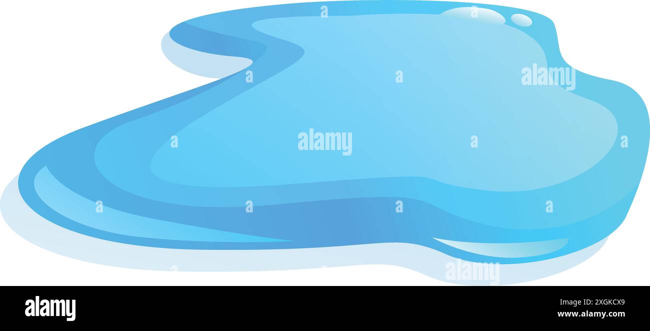 Cartoon puddle of water spreading on the ground Stock Vector Image ...