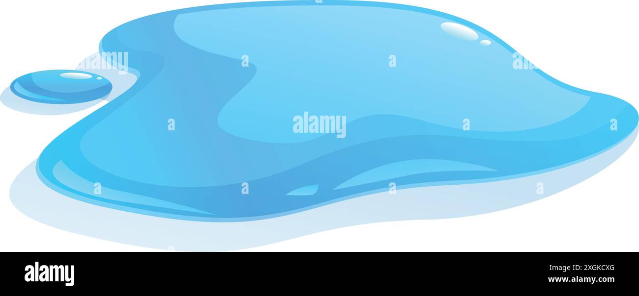 Cartoon puddle of water spreading on the floor Stock Vector Image & Art ...