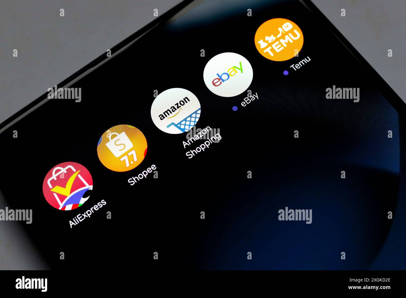 In this photo illustration, the AliExpress, Shopee, Amazon Shopping ...