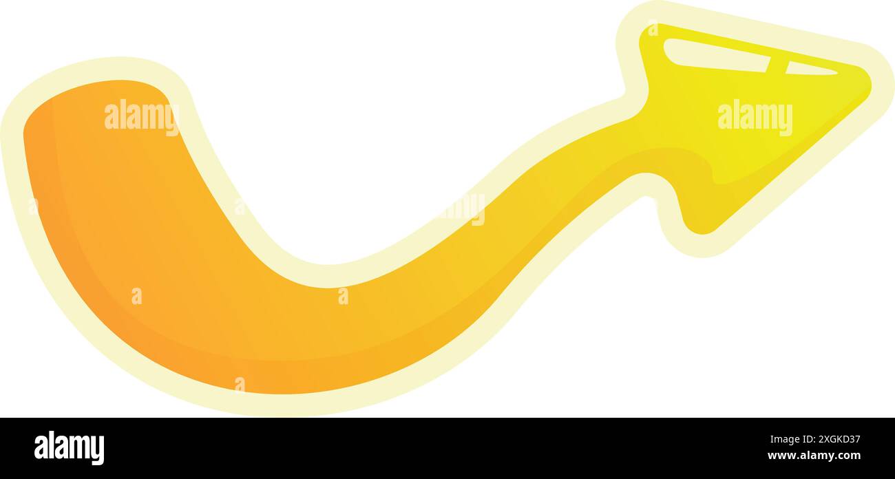 Yellow gradient arrow pointing up right hi-res stock photography and ...