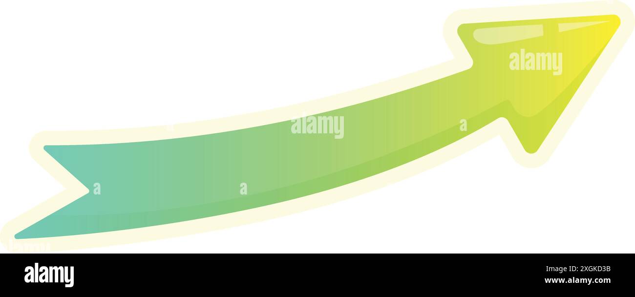 Green gradient arrow pointing up to the right Stock Vector Image & Art ...