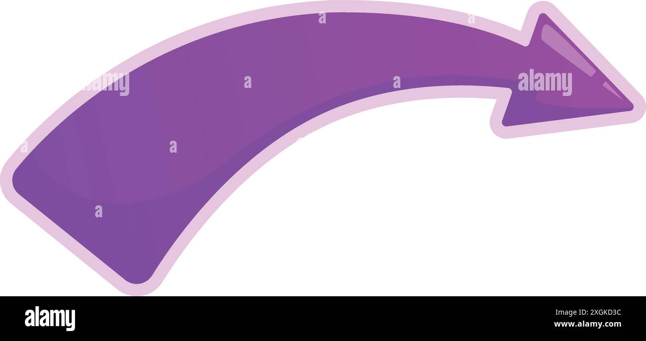Purple arrow is pointing up and to the right Stock Vector Image & Art ...