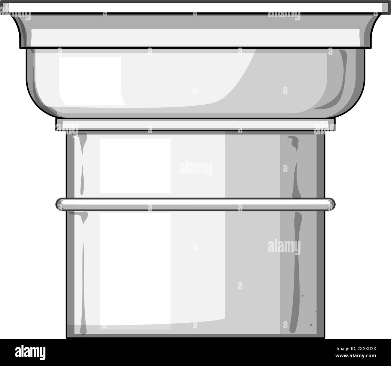 old column ancient cartoon vector illustration Stock Vector Image & Art ...