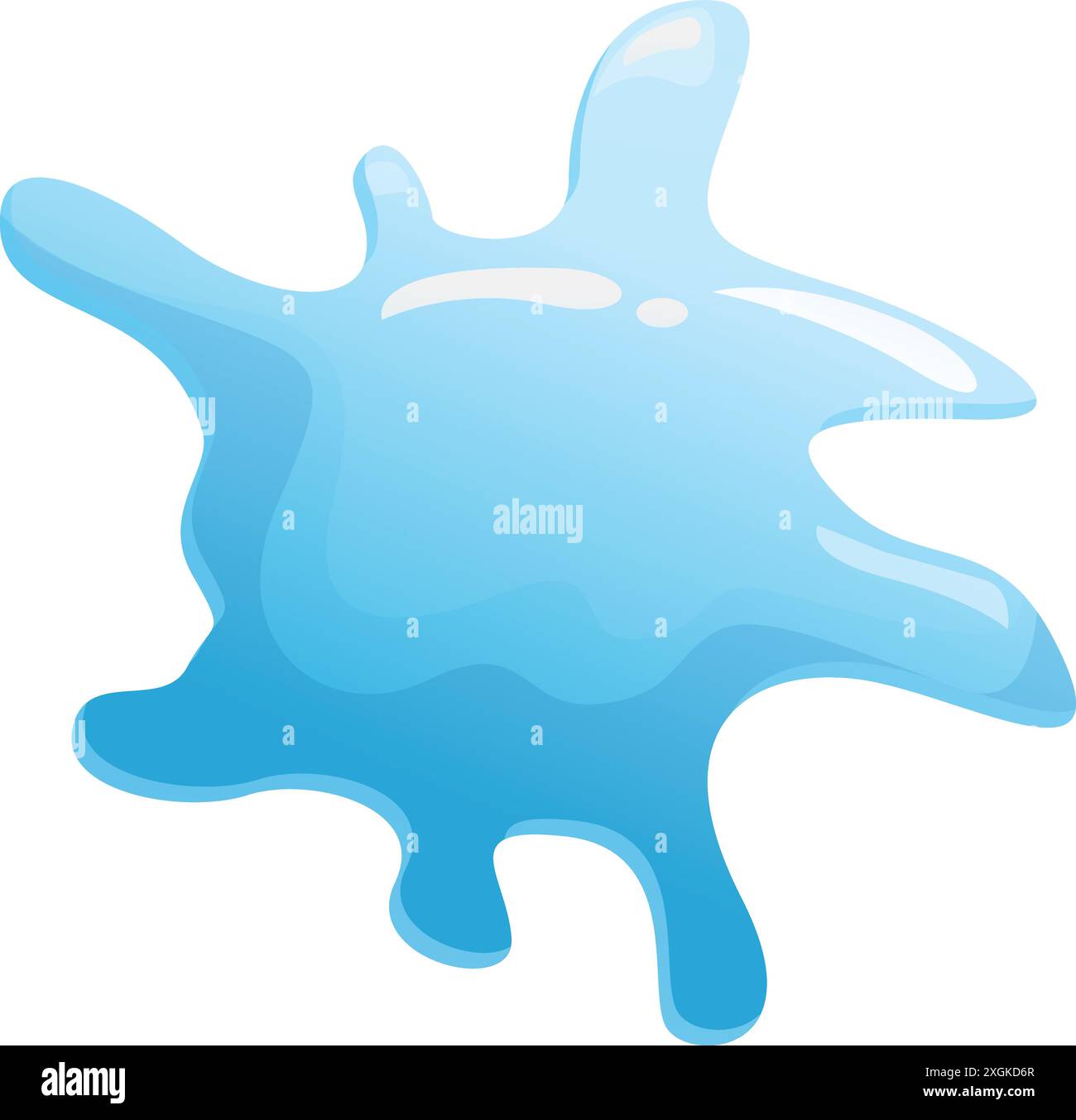 Cartoon illustration of blue water splashing down Stock Vector Image ...