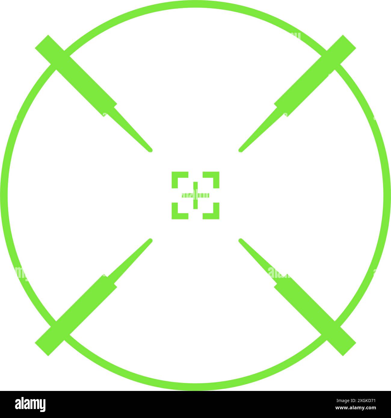 digital futuristic aim cartoon vector illustration Stock Vector Image ...